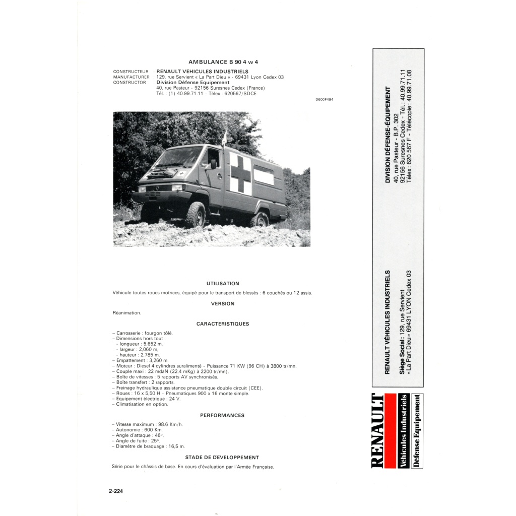 25-1827 Renault B90 4x4 ambulance - MANUDOC